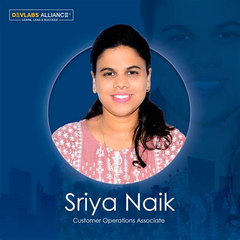Were Excited To Welcome Sriya Naik To Devlabs Alliance