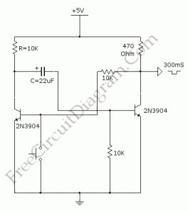 Non Retrigerable Monostable Multivibrator Using Transistors Electronic Circuit Diagram