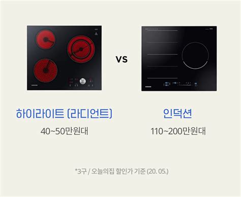 인덕션 하이라이트의 차이와 장단점 하얀정보