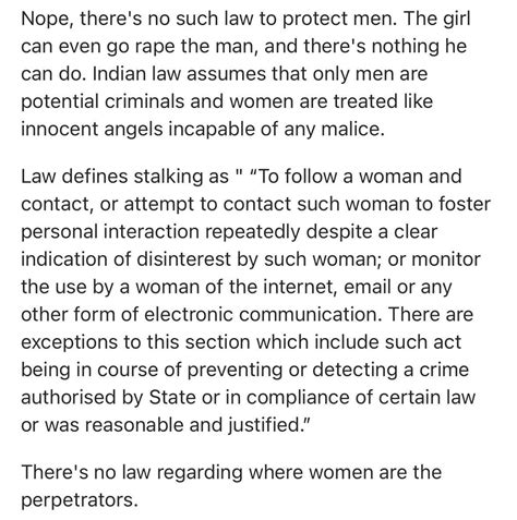Do Girls Get Imprisoned Or Punished In India If They Stalk A Guy Or