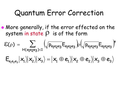 PPT Quantum Error Correction PowerPoint Presentation Free Download ID 1828766