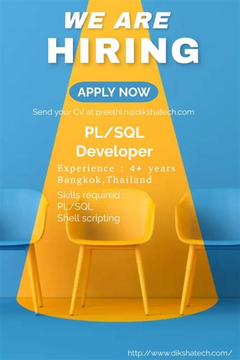 Preethi Rathod On Linkedin Plsqldeveloper Bangkokjobs Techcareers Nowhiring Plsql