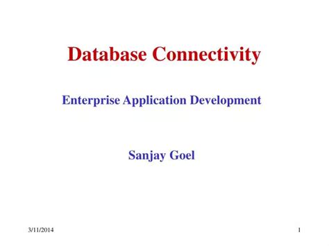 PPT Database Connectivity PowerPoint Presentation Free Download ID 245057