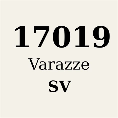 Cap Varazze 17019 Sv Codice Postale Località E Mappa
