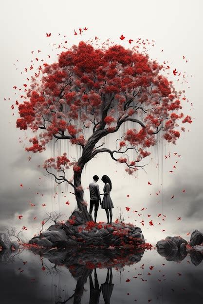 Premium Ai Image Twin Tree Of Your Love