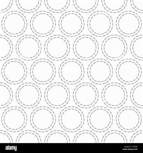 Abstract Seamless Pattern Of Dotted Circles Repeating Geometric Tiles Modern Stylish Geometric