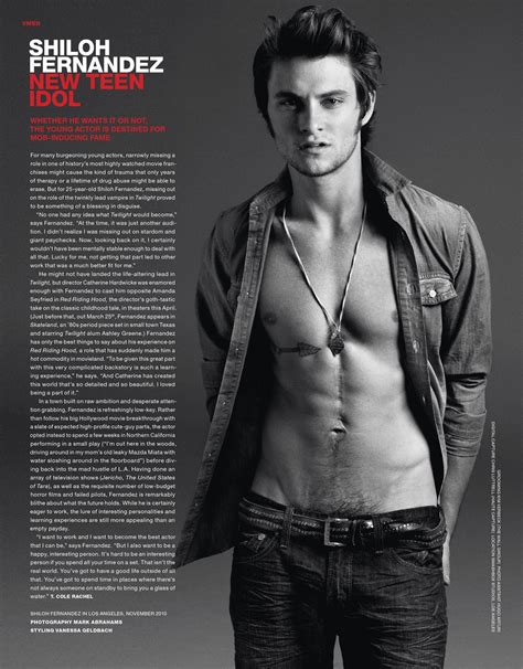 Shiloh Fernandez Photoshoot
