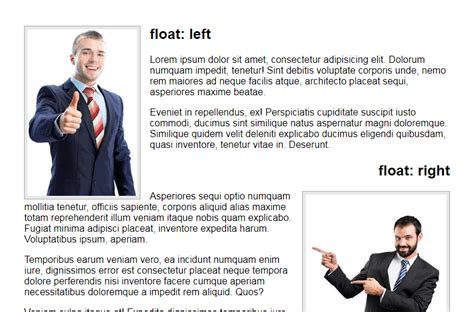 Css свойство Float Плавающие элементы