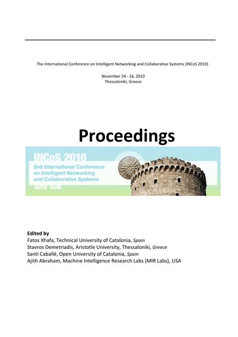 Pdf The Second International Conference On Intelligent Networking And