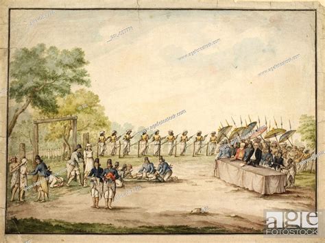 Execution Of Criminals Java Dutch Judge And Local Dignitaries