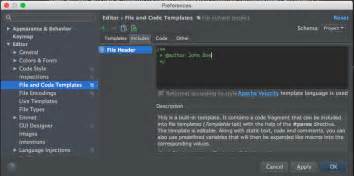 How To Maintain Author Name Per Project In Intellij Stack Overflow