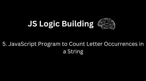 Javascript Program To Count Letter Occurrences In A String Youtube