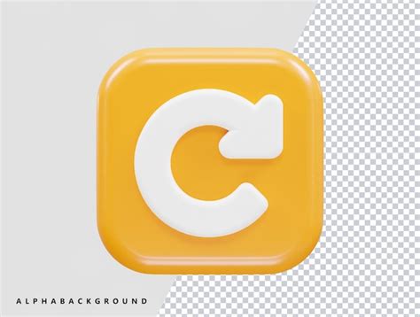 Premium Psd Refresh Icon 3d Rendering Vector Element