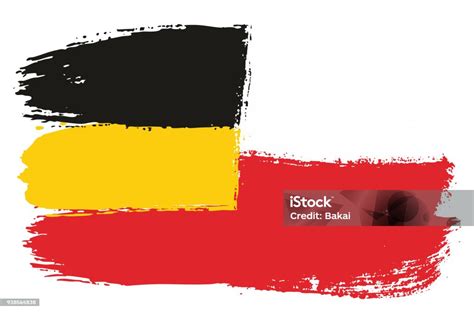 독일 깃발 및 폴란드 국기 벡터 손으로 둥근 브러시로 그린 개념에 대한 스톡 벡터 아트 및 기타 이미지 개념 경쟁 경쟁자 Istock