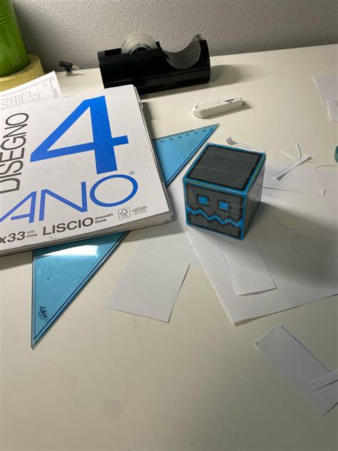 I Created My Geometry Dash Cube Irl Using Colons Gd Icon Kit R