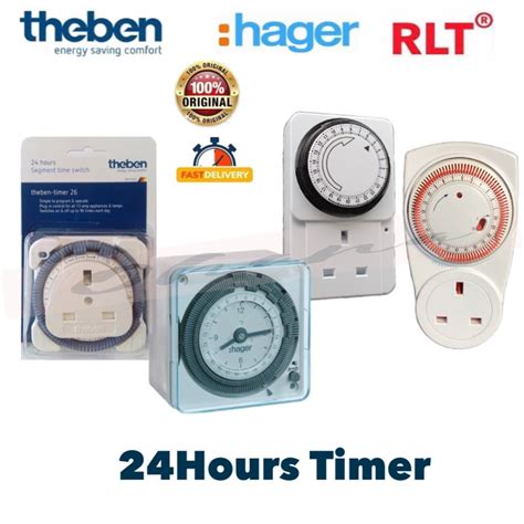100 Original Hager Theben Rlt M Lite Timer Switch Plug Eh711 24