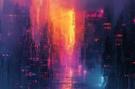 Premium Photo Digital Abstract Pixel Art Craftsmanship