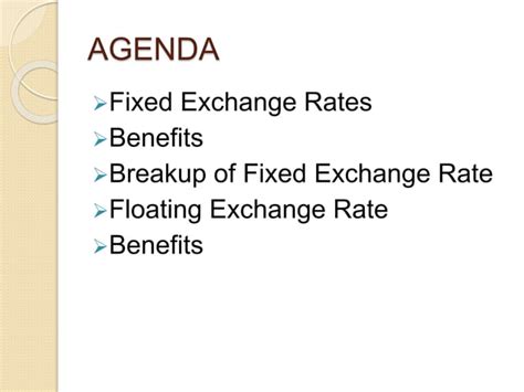 Fixed Vs Floating Exchange Rate System PPTX