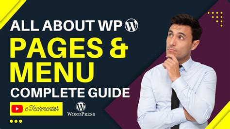 How To Create Page In Wordpress How To Create Menu And Submenu In