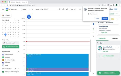 clockwise uninstalling plugin flow on web page flows