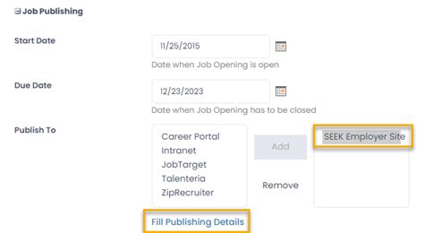 Create And Publish Job Opening