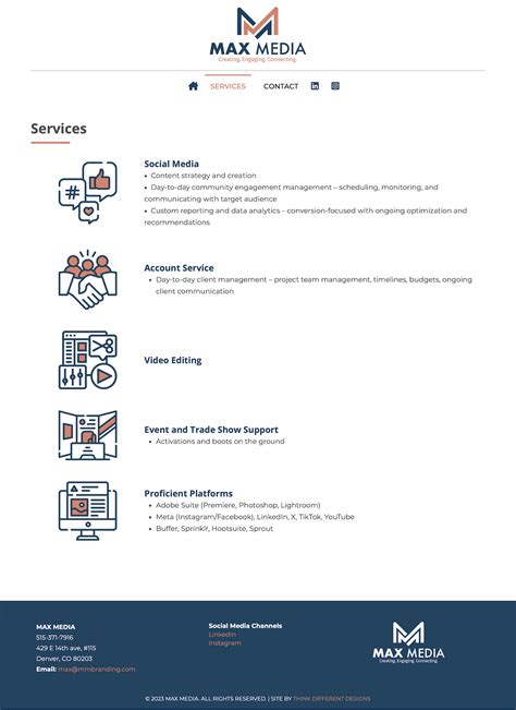 Max Media Think Different Designs Small Business Website Design