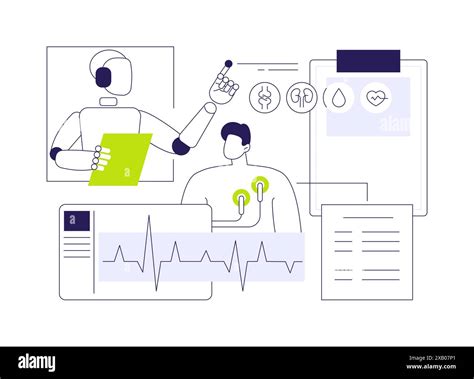 Ai Analyzed Patient Health Monitoring Abstract Concept Vector Illustration Stock Vector Image