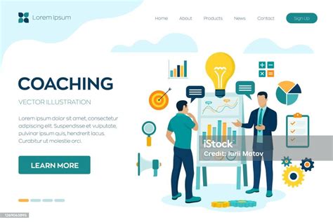 코칭 및 멘토링 개념 비즈니스 자문 또는 상담 서비스 비즈니스 전략에 대해 논의하는 개인 멘토 및 비즈니스 트레이너를 가진 사업가 교육 과정 벡터 그림입니다 여행 가이드에