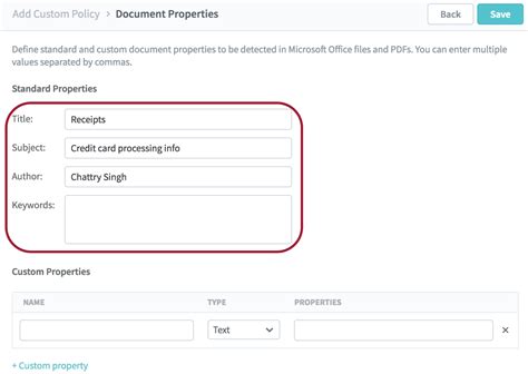 Document Properties Egnyte