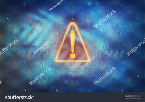 Warning Symbol Binary Code Hexagonal Grid Stock Illustration 2007005258
