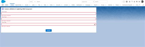 Custom Validation In Lightning Web Component Techdicer
