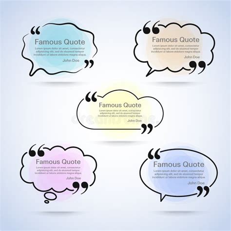 Quote Vector Border Set Stock Vector Illustration Of Info 62344645
