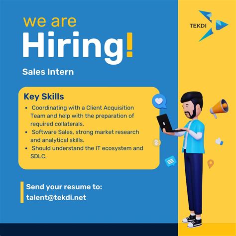 Tekdi Technologies On Linkedin Salesintern Internshipopportunity