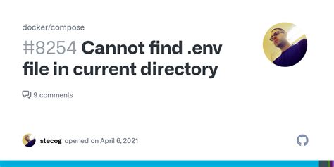 Cannot Find Env File In Current Directory · Issue 8254 · Docker