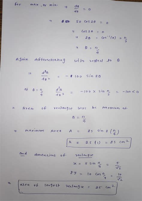 Solved A Geometry Student Wants To Draw A Rectangle Inscribed In A Course Hero