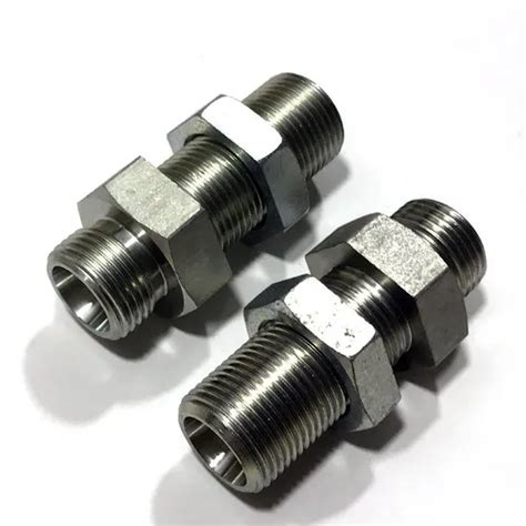 Yc Lok Stainless Steel Bite Type Bulkhead Male Straight Connectors With