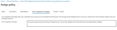 Using Azure Policy To Enforce Microsoft Entra Only Authentication