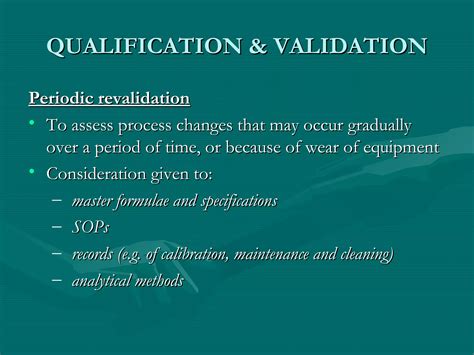 Qualification And Validation Ppt