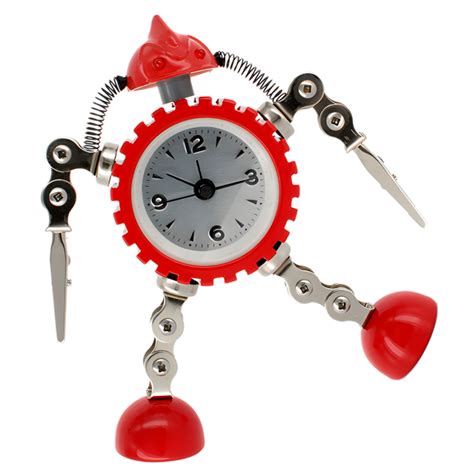 Alarm Clock Robot Timer Red Pylones
