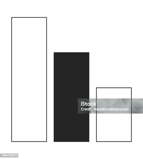 Column Graph Flat Monochrome Isolated Vector Object Stock Illustration