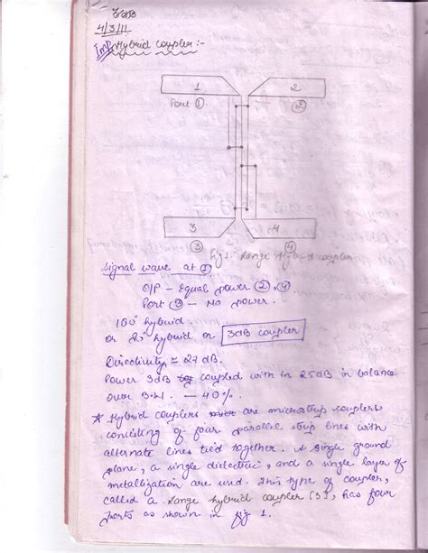 Microwave Engineering Hybridcoupler Notes Docsity