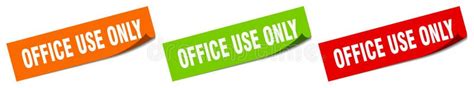 Office Use Only Sticker Office Use Only Square Isolated Sign Stock