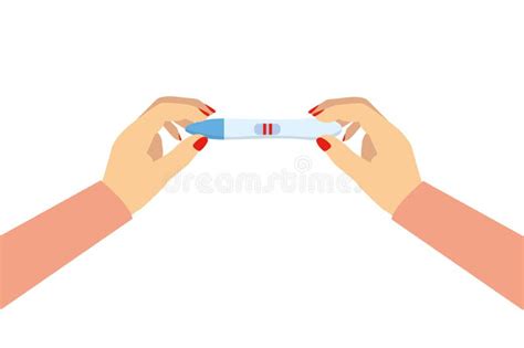 Pregnancy Test With Two Lines In Women S Hands Positive Pregnancy Test