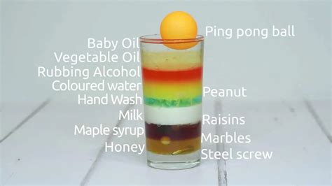 8 Layer Density Column Science Experiment