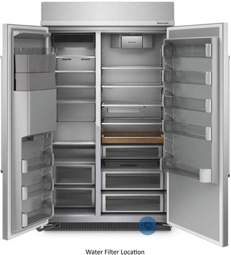 Kitchenaid Kbsd708mss 48 Inch Built In Side By Side Refrigerator With