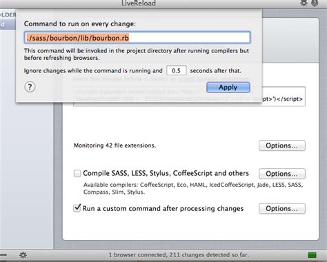 Use Bourbon Sass Library With Livereload Stack Overflow