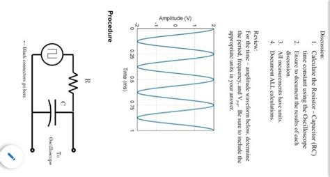 Solved Discussion 1 Calculate The Resistor Capacitor Rc