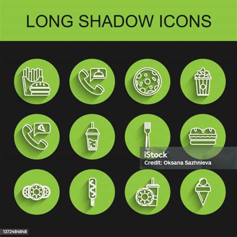 판지 패키지 박스에 달콤한 유약 아이스크림 버거와 감자 튀김 종이 유리 마시는 빨대 도넛 와플 콘 레모네이드 유리 샌드위치와 포크 아이콘세트 라인 도넛 벡터 감자 요리에