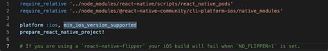 Pod Install Is Giving A Minimum Deployment Target Error When My App Is