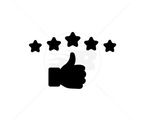 Hand With 5 Star Customer Review Icon Quality Rating Feedback Five Stars Logo Design Star